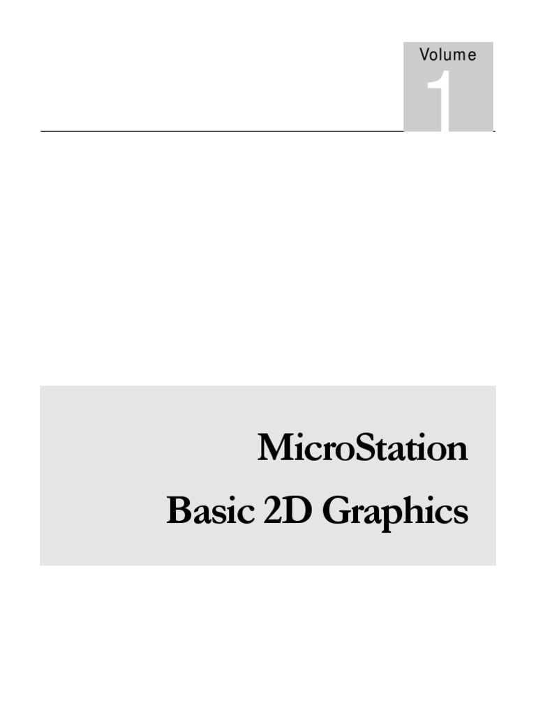 MicroStation Basic 2D Graphics | PDF | Foot (Unit) | Menu (Computing)