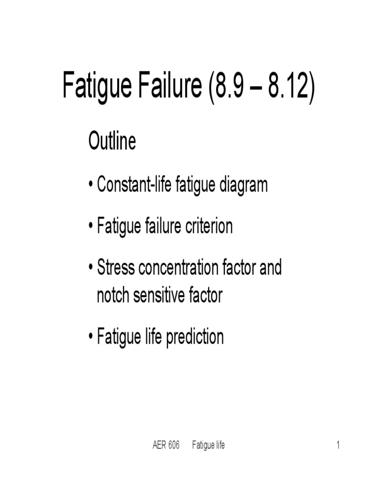 7 Fatigue Failure W14 | PDF | Fatigue (Material) | Structural Load