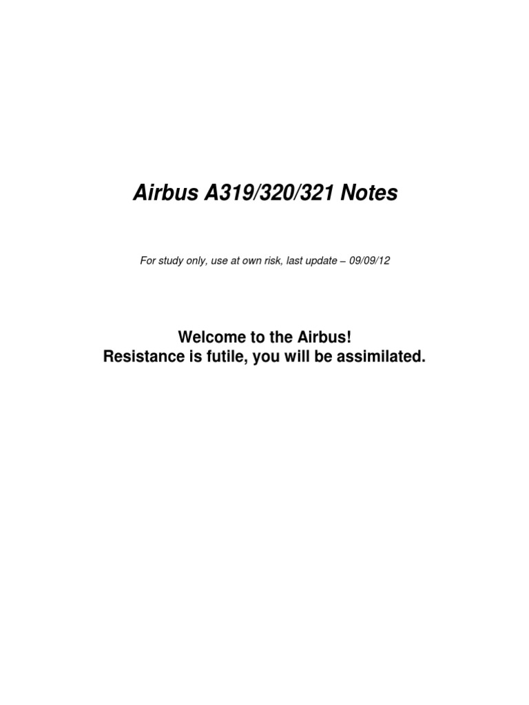 Airbus A320 Notes | PDF | Anti Lock Braking System | Brake
