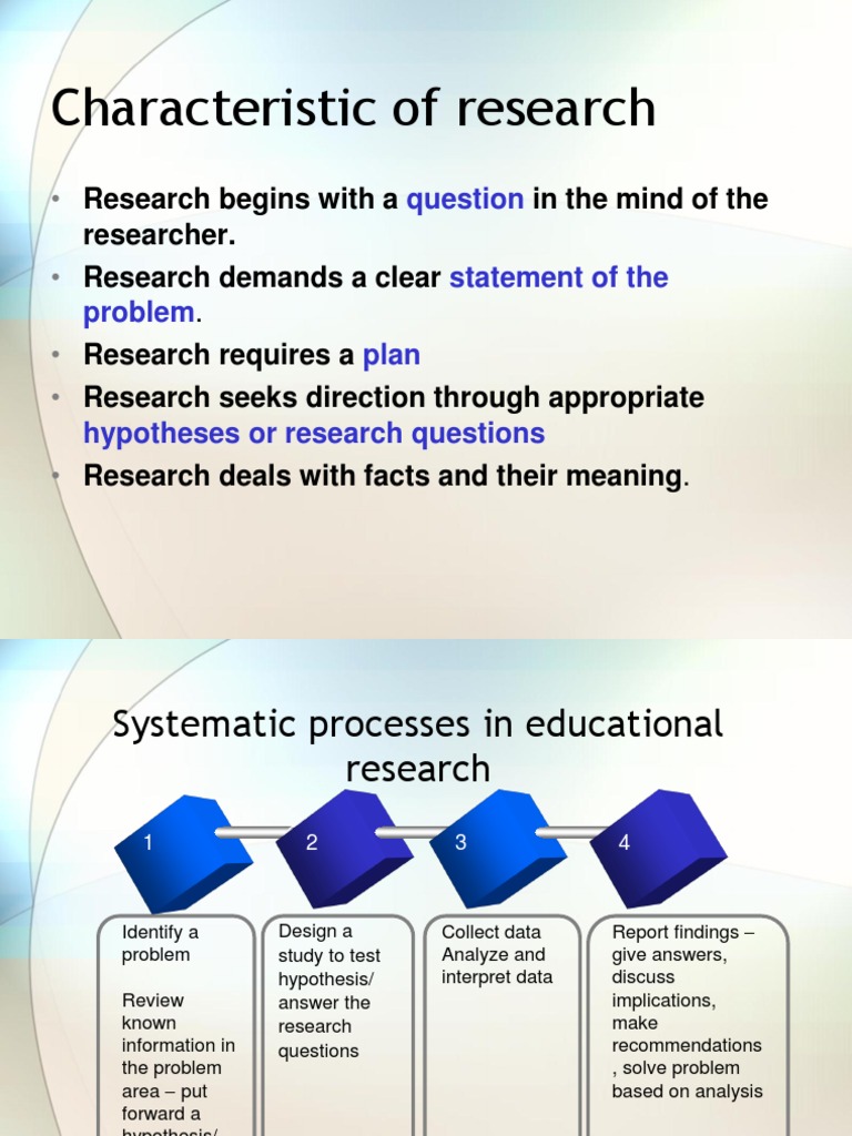 Key Characteristics of Research Process | PDF | Science & Mathematics