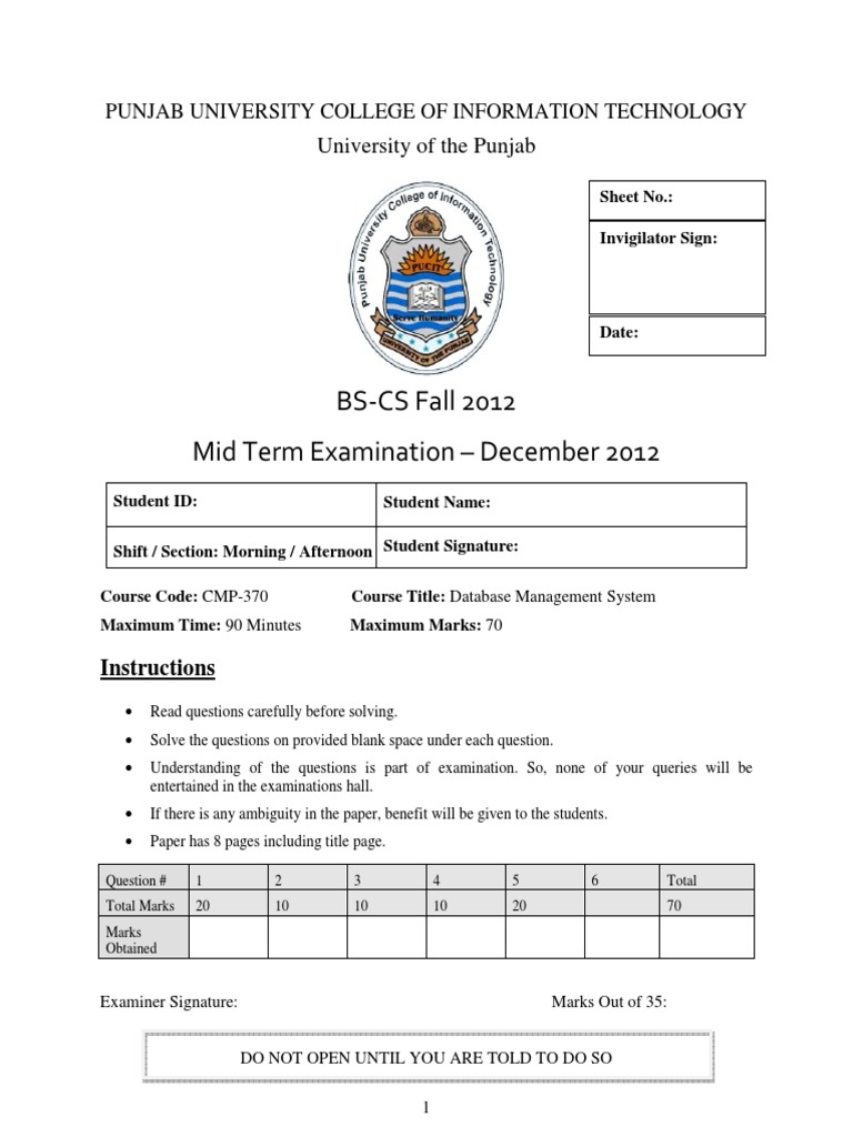 BSCS Solution | PDF | Sql | Data Management Software