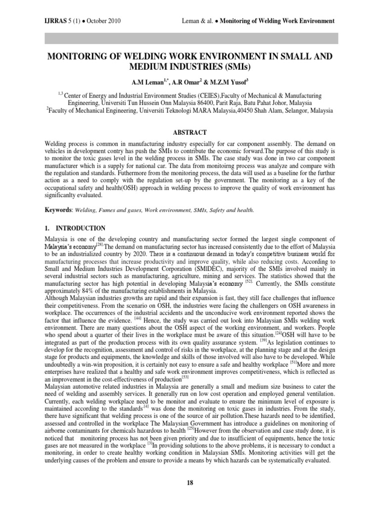 Lit Review Welding | PDF | Ventilation (Architecture) | Welding