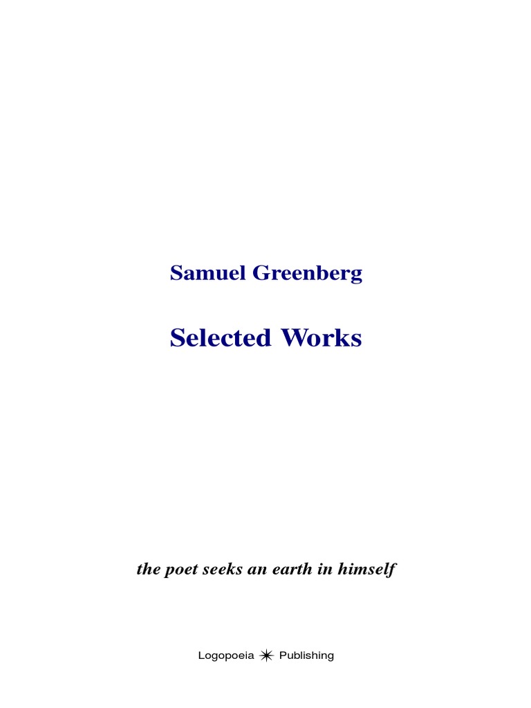 Selected of Samuel Greenberg | PDF | Heaven | Prayer