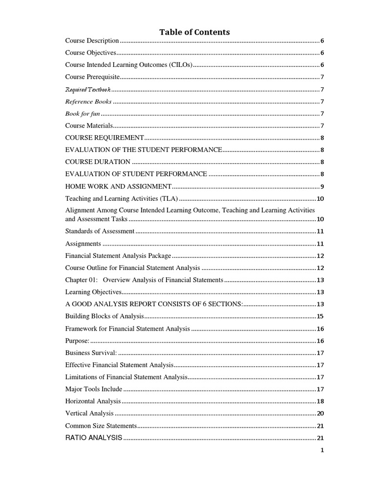 Financial Statement Analysis 2009 | PDF | Financial Statement Analysis ...