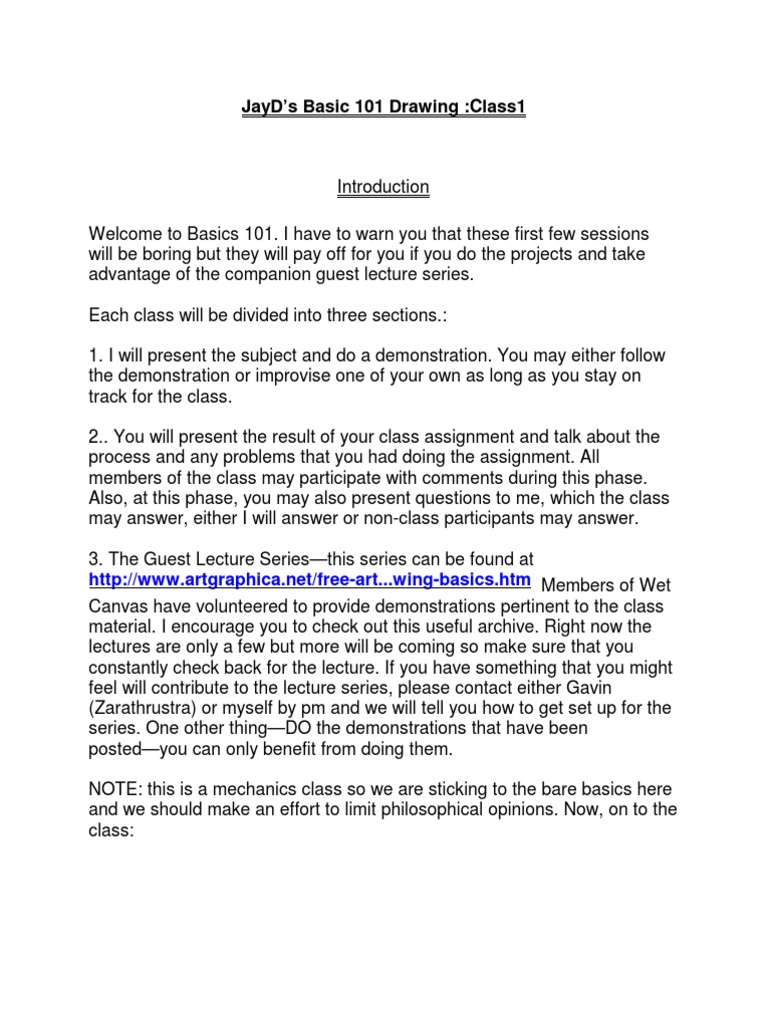 Wet Canvas Drawing 101 #1 - Structure of Objects, Straight Lines | PDF ...