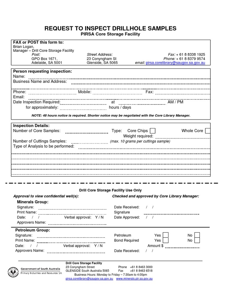 Petroleum Core Procedures | PDF | Sampling (Statistics) | Libraries