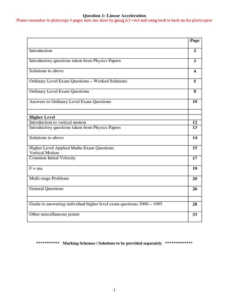 Linear Acceleration | PDF | Teaching Methods & Materials