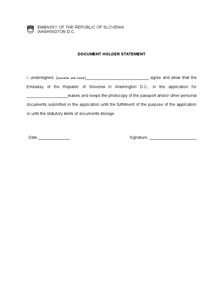 Statement For Copy Permission | PDF