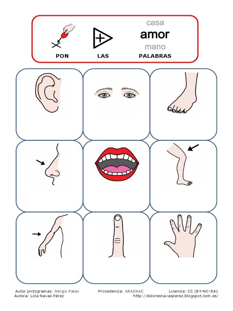 Pictogramas de Cuerpo y Sentidos | PDF | Ocio
