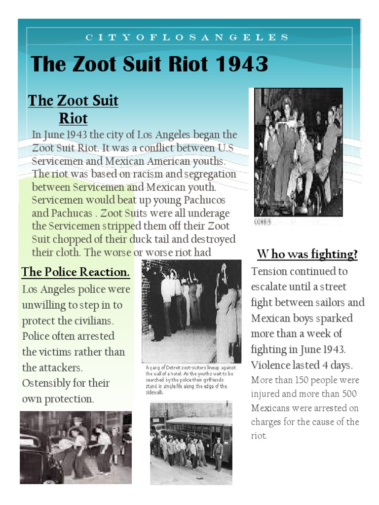 Zoot Suit Riots: 1943 LA Unrest | PDF | Injustice | Crime & Violence