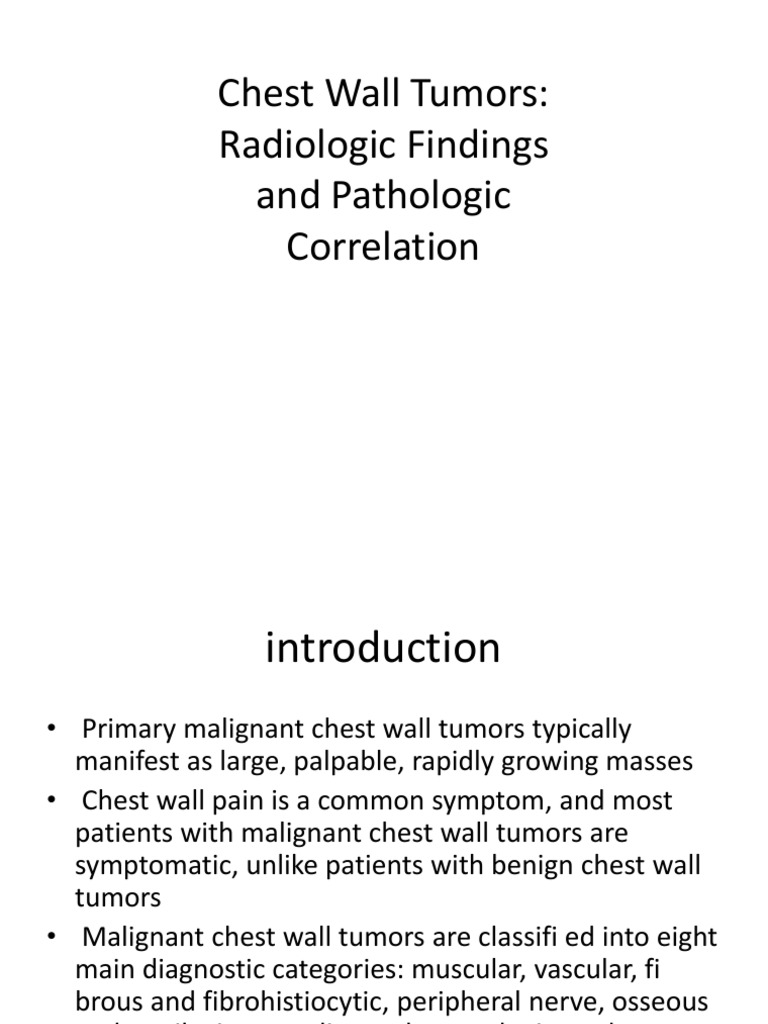 Chest Wall Tumor | PDF | Medical Imaging | Magnetic Resonance Imaging