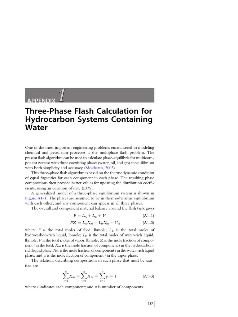 29 - Appendix 1 - Three-Phase Flash Calculation For Hydrocarbon Systems ...