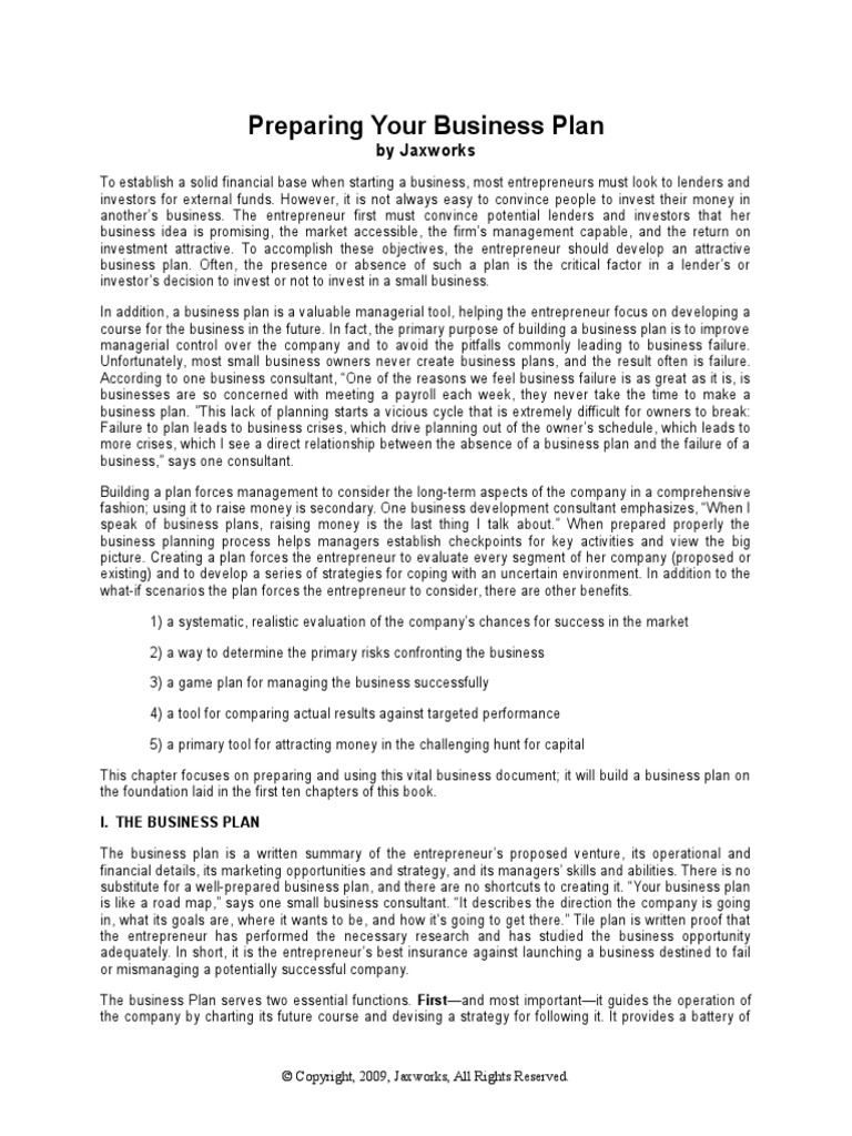 bplan3.doc | Business Plan | Entrepreneurship