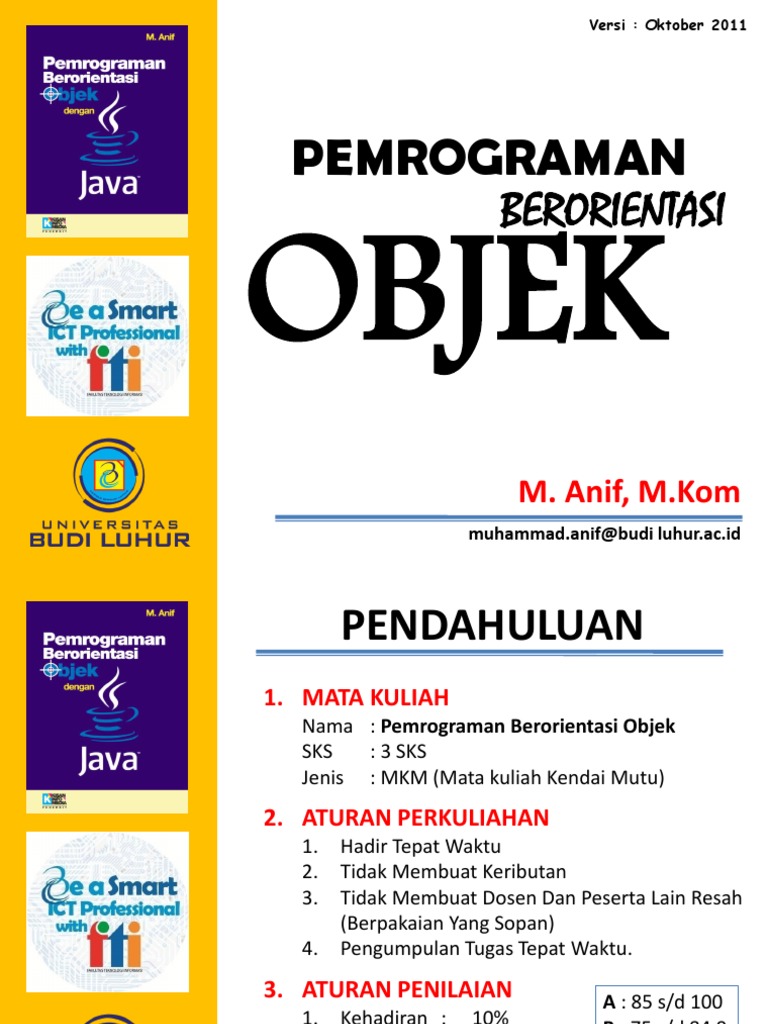 Pemrograman Berorientasi Objek | PDF