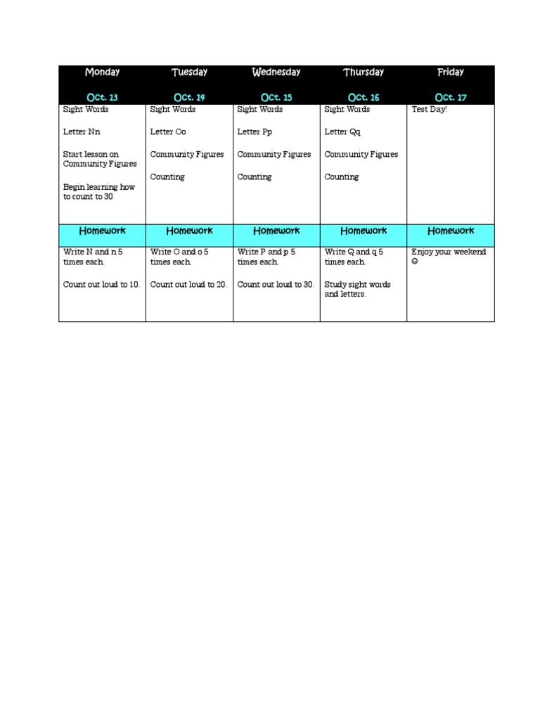 Weekly Kindergarten Plan | PDF | Foreign Language Studies | Poetry