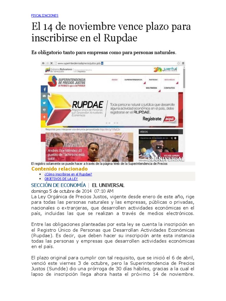 FISCALIZACIONES Que Es El Rupdae | PDF | Contraseña | Red mundial