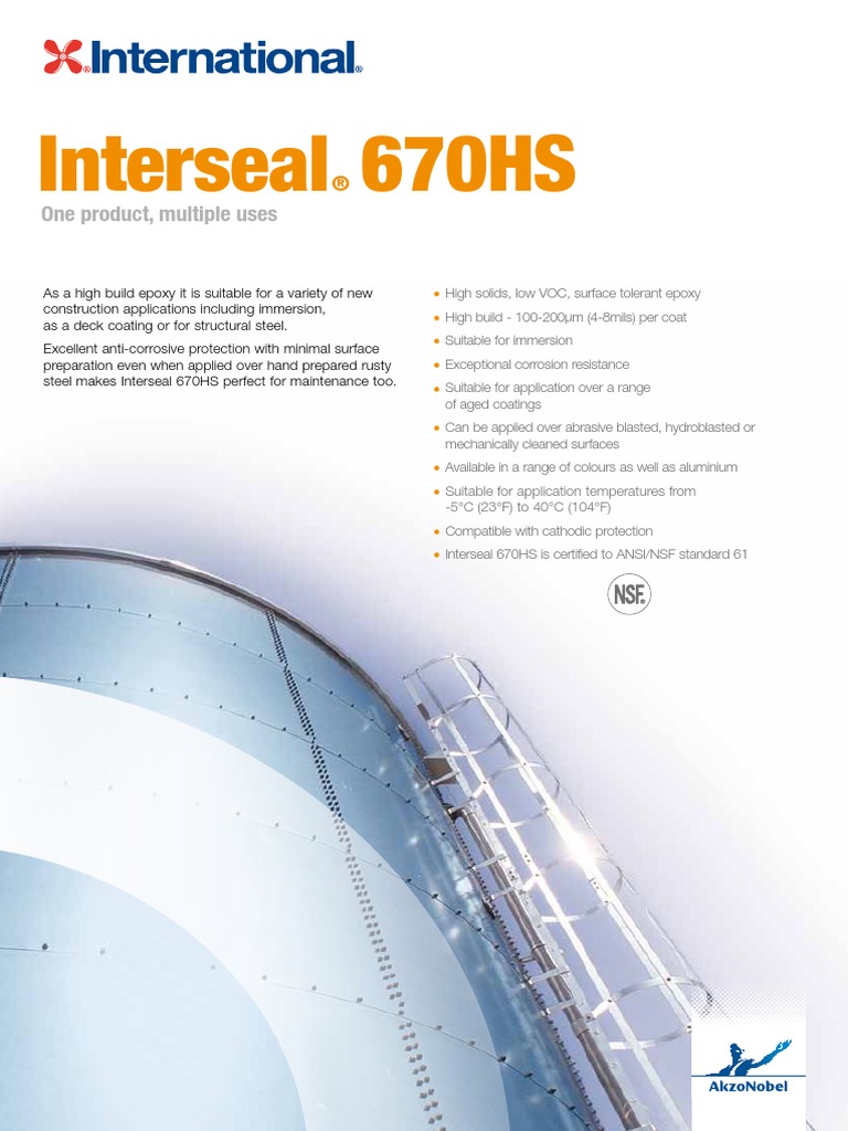 Interseal 670HS BR Eng PDF | PDF | Epoxy | Rust