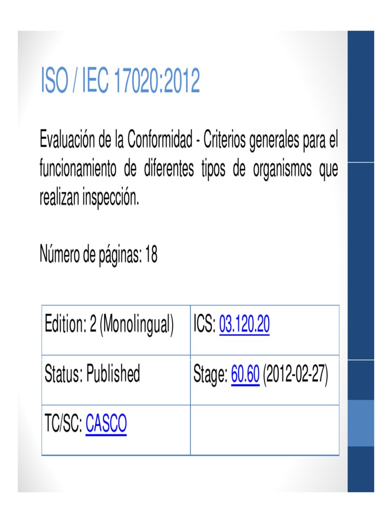 ISO IEC 17020 2012 Evaluación de La Conformidad PDF | PDF | Software | Informática