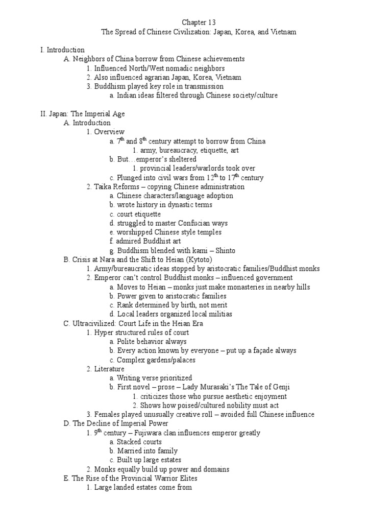 AP World Chapter 13 Outline | PDF | Travel