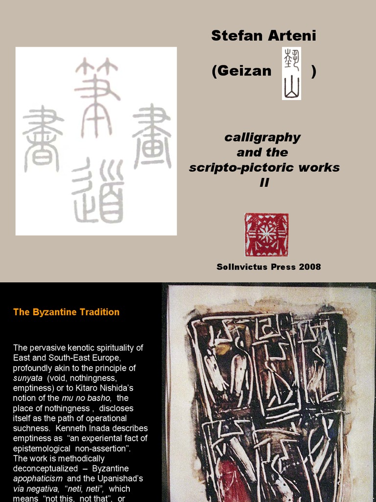 Stefan Arteni (Geizan) : Calligraphy and The Scripto-Pictoric Works II ...