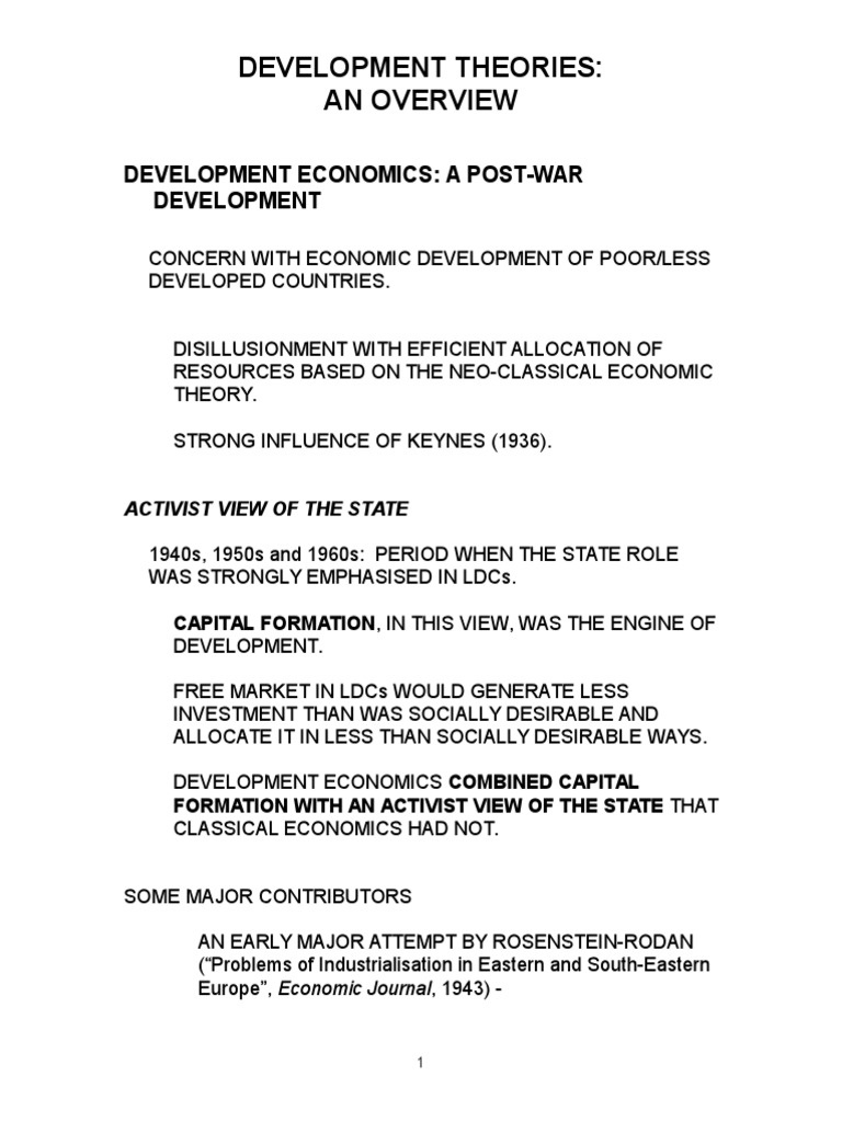 Development Theories | PDF | Politics | Social Science