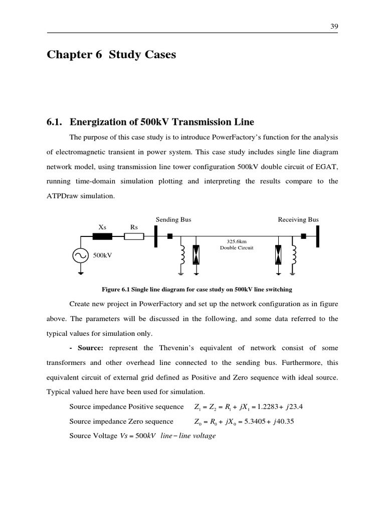 ATPDraw Simulation of Switching TL500kV-00 | PDF | Electric Power Transmission | Transmission Line