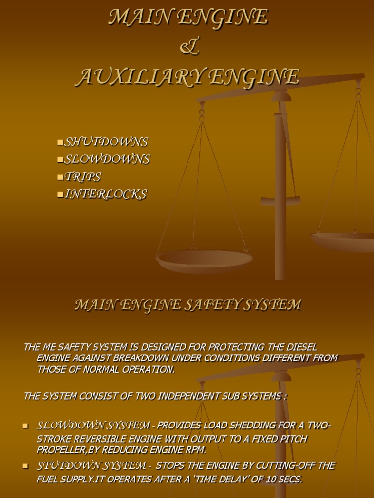 Main Engine Shutdowns Marine Two Stroke Engines | PDF | Engines ...