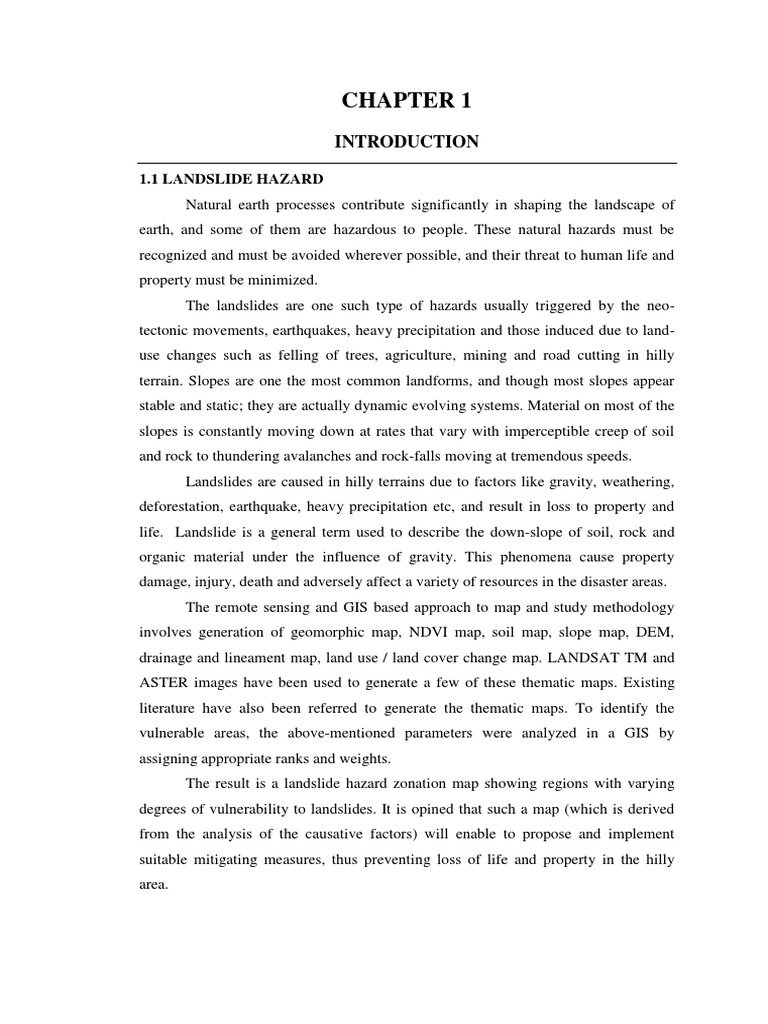 1 Introduction of Landslide | PDF | Landslide | Geographic Information System