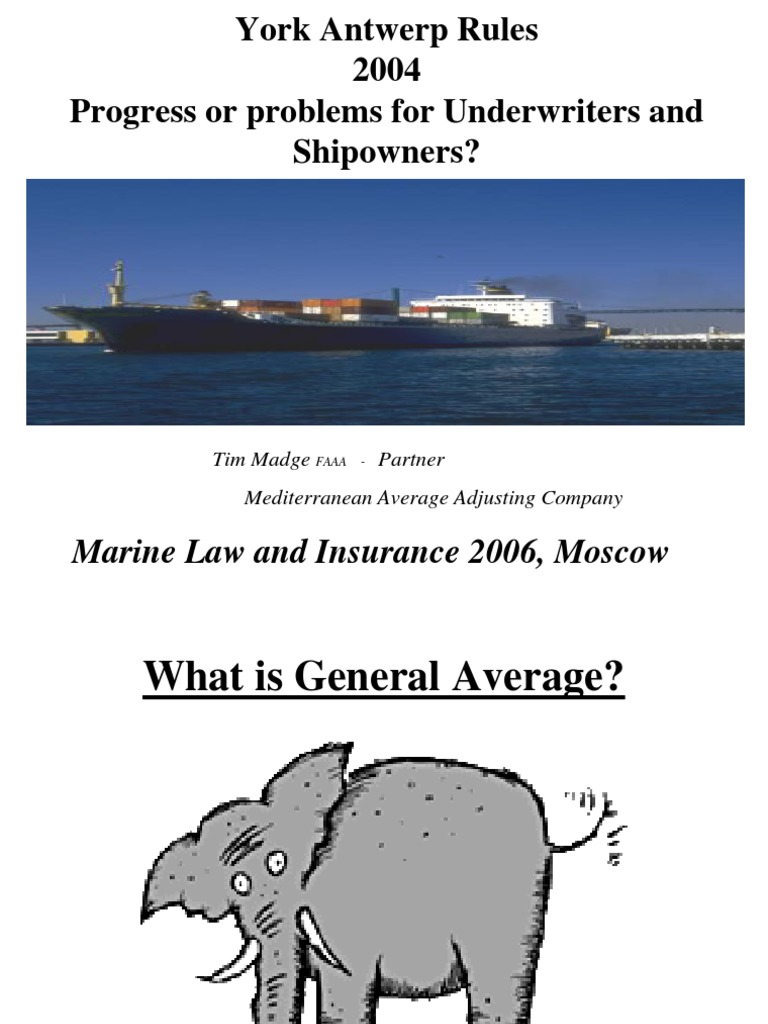 General Average | PDF | Marine Salvage | Admiralty Law