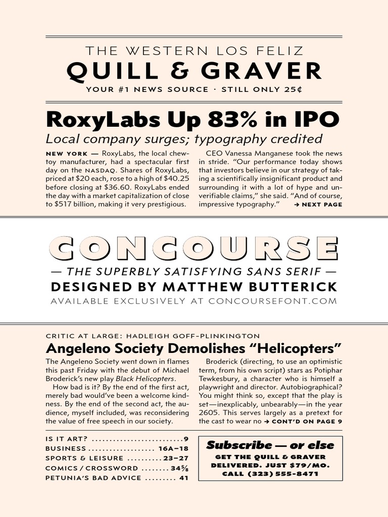 Concourse Type Specimen | PDF | Latin Alphabet | Typography