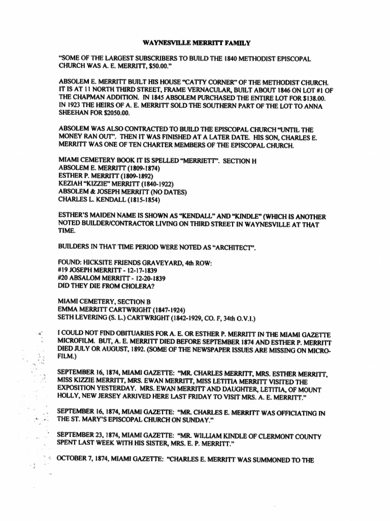 Merritt Family | PDF | Business | Nature