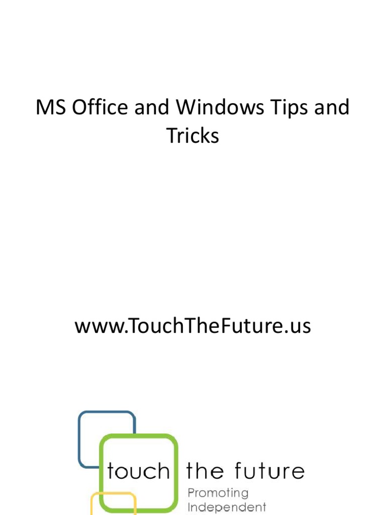 Microsoft Tips and Tricks | PDF | Visual Basic For Applications ...