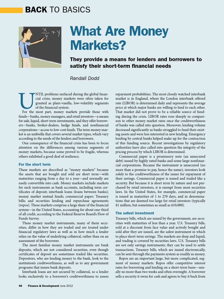 What Are Money Markets?: They Provide A Means For Lenders and Borrowers ...