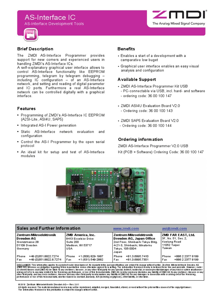 AS-Interface IC Programmer 2.01 PDF | PDF | Programmer | Legal Liability