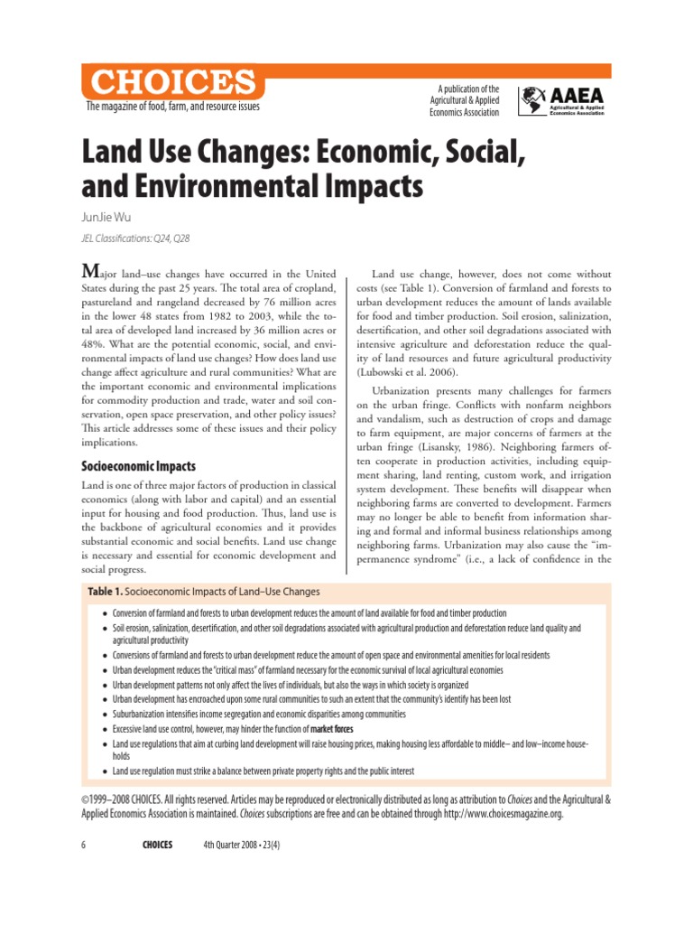 Land Use and Environment | PDF | Water Resources | Environmental ...