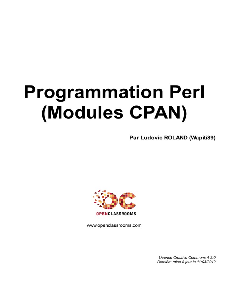 Programmation Perl Modules Cpan Pdf Pdf Mysql Perl Langage