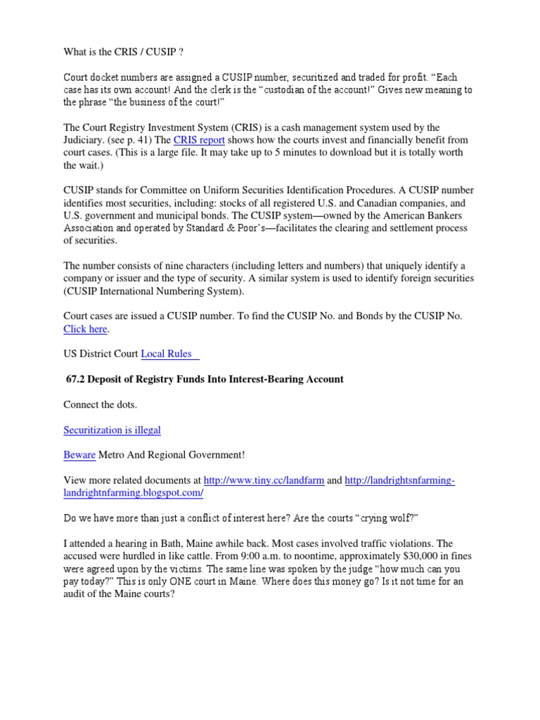 What Is The CRIS | PDF