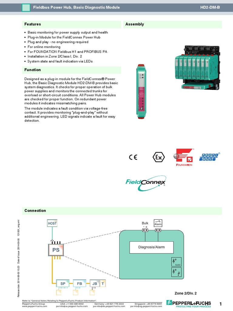 Fieldbus Diagnostic Module Hd2-Dm-b | PDF | Power Supply | Electrical ...