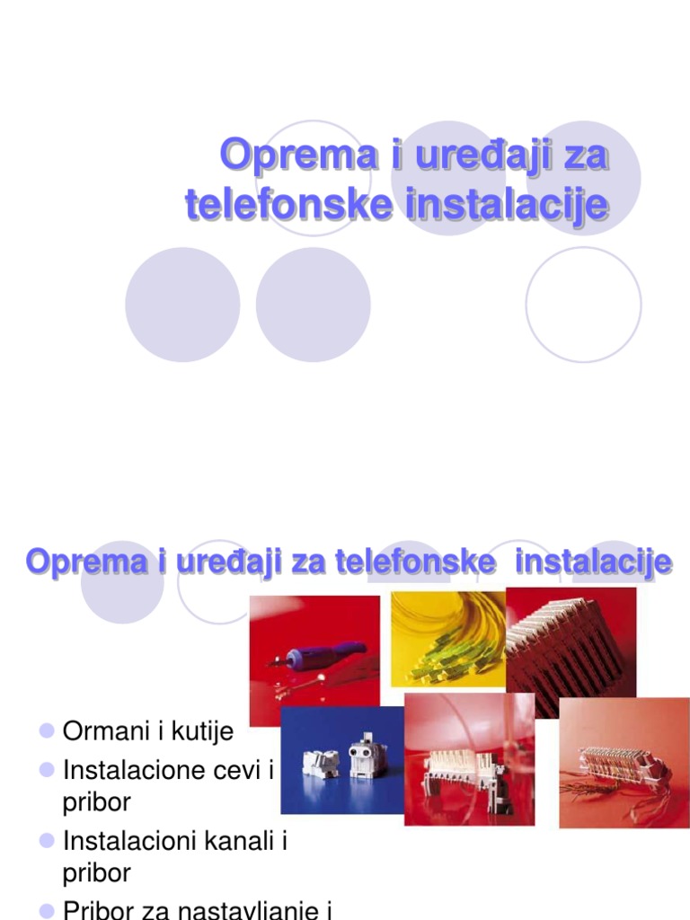 Oprema I Uredjaji Za Telefonske Instalacije | PDF