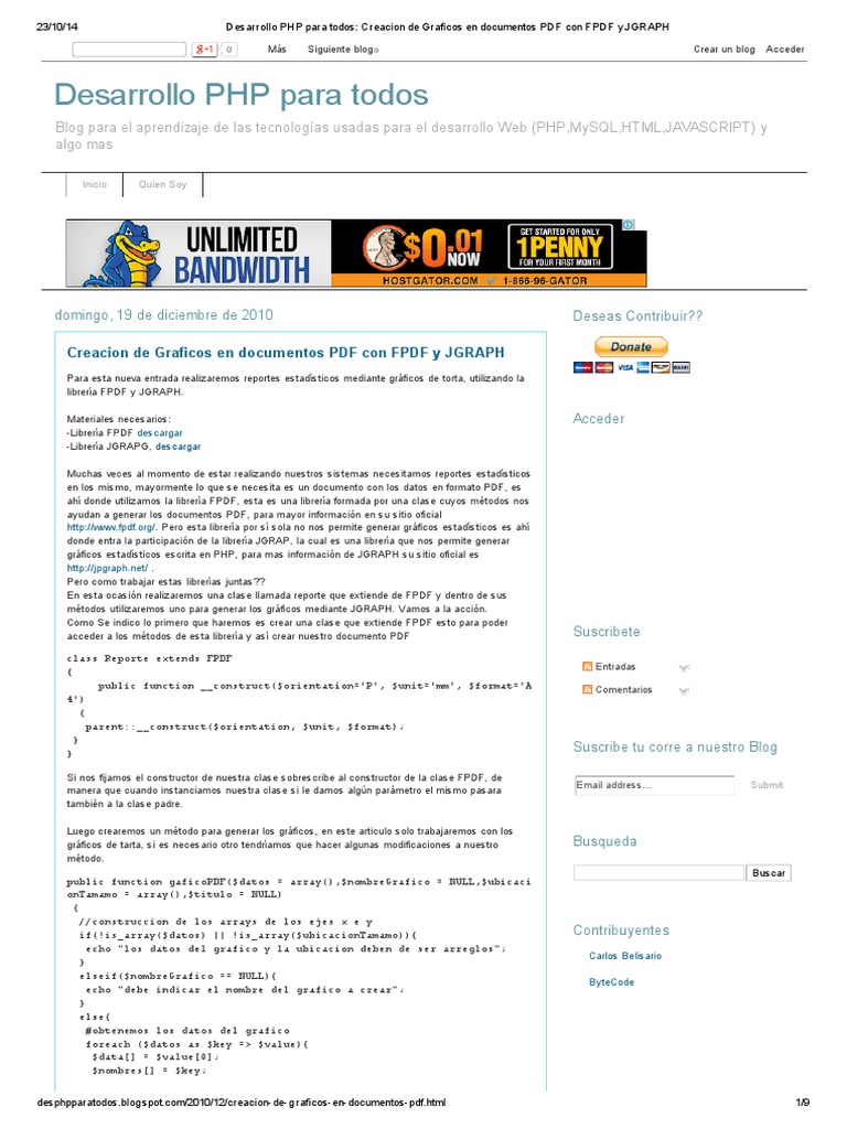 Desarrollo PHP para Todos - Creacion de Graficos en Documentos PDF Con ...