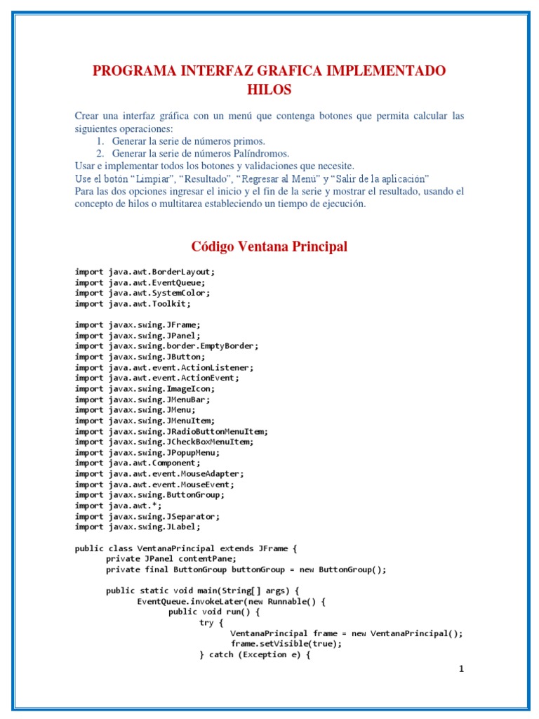 Interfaz Grafica Con Hilos Java Eclipse | PDF | Tipos de letra | Tipografía