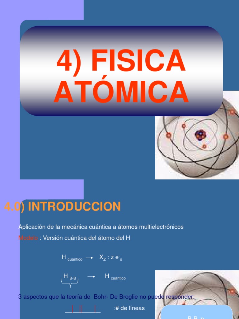4 Física Atómica PDF | PDF | Spin (Física) | Mecánica cuántica