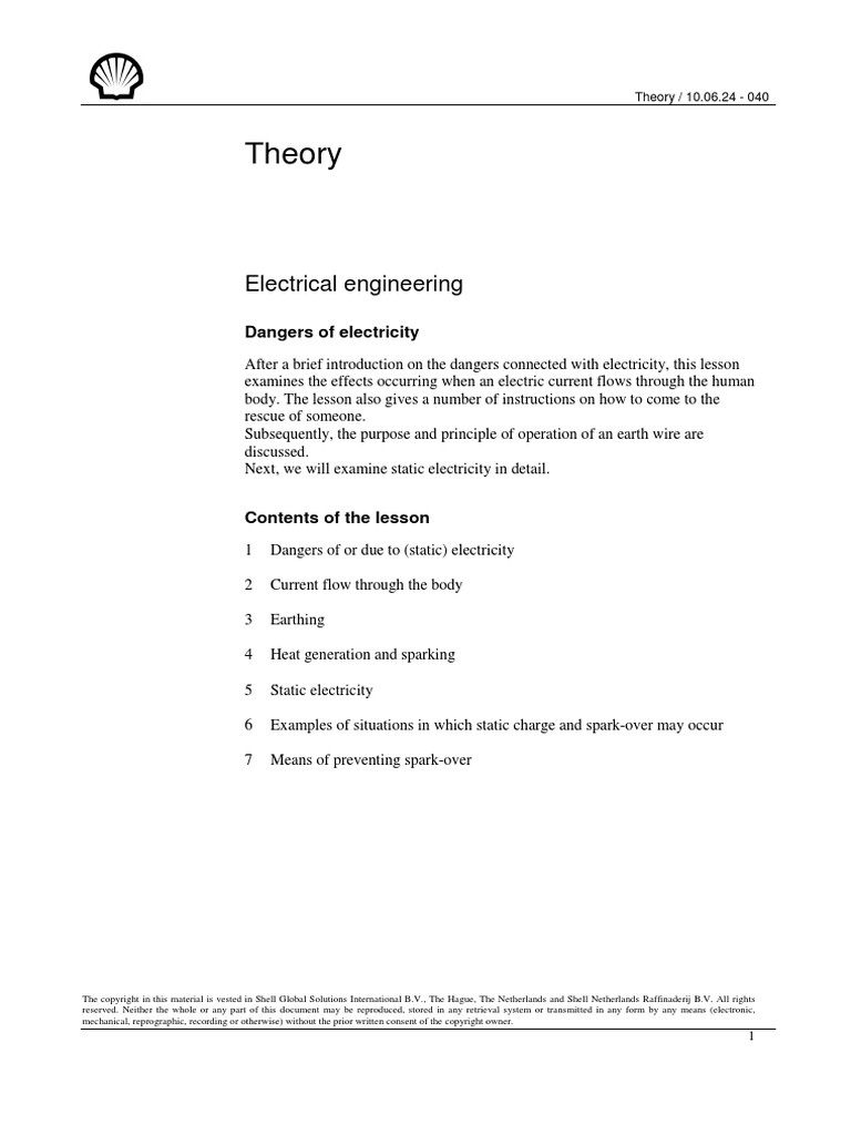 Shell Electrical Engineer Handbook | PDF | Electric Charge | Electrostatics