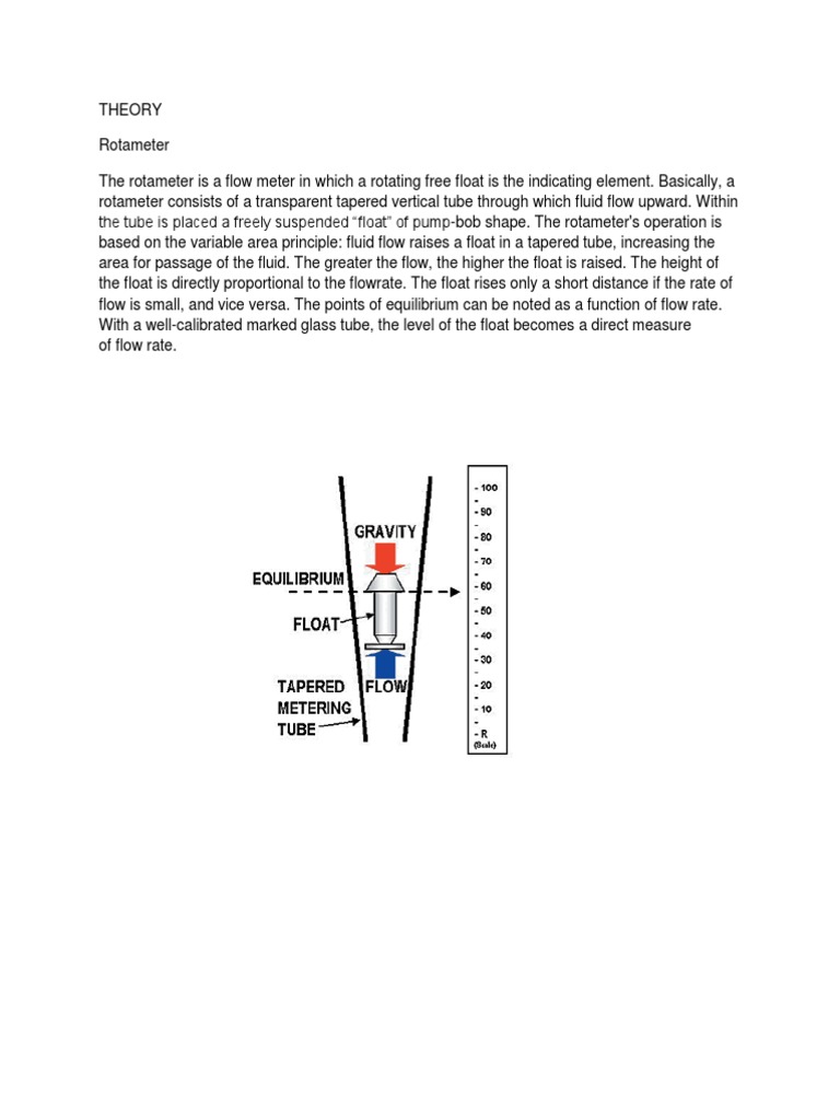 Theory of Flowmeter Demonstration | PDF | Flow Measurement | Buoyancy