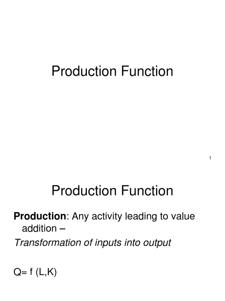 Production Function | PDF | Production Function | Economies Of Scale