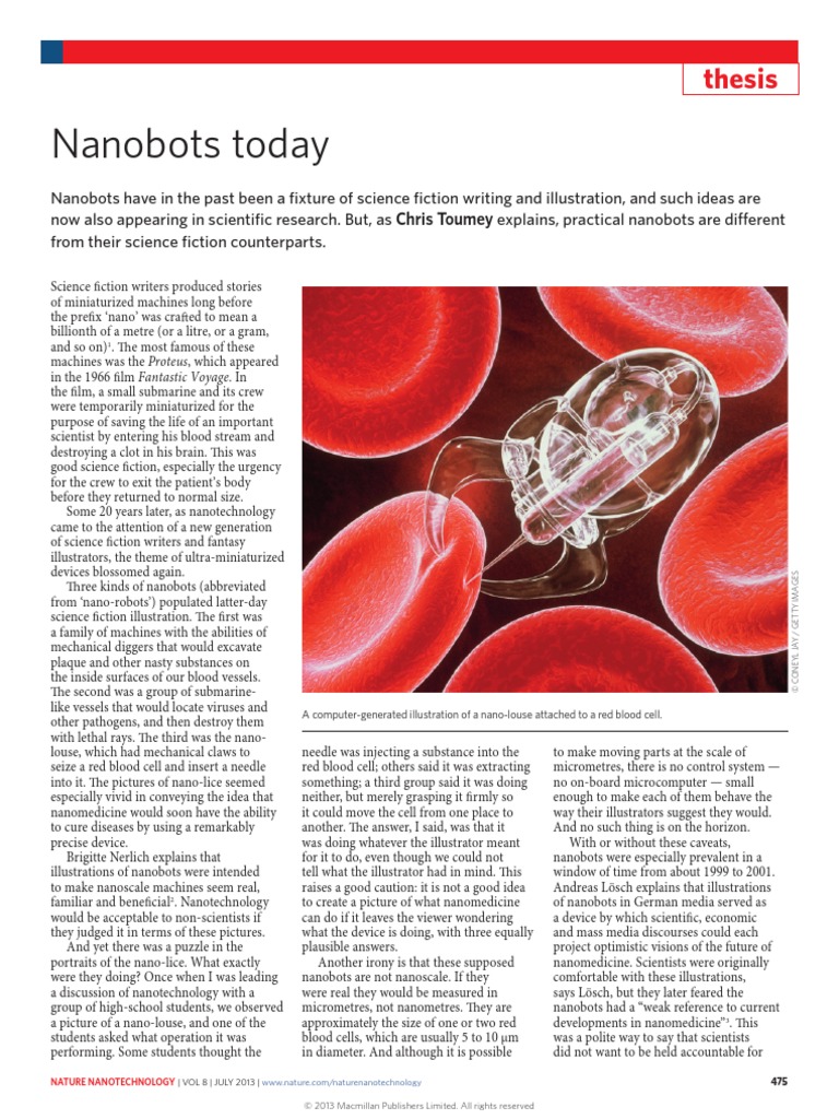 Nanobots Today | Nanotechnology | Emerging Technologies