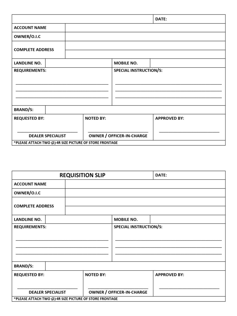Requisition Slip | PDF