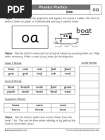 Oa Sound Words List and Examples | PDF