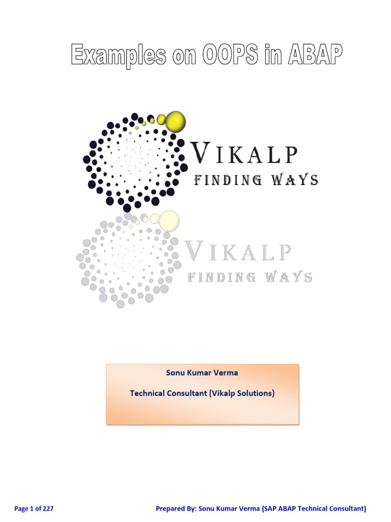 Oops in Abap | PDF | Class (Computer Programming) | Inheritance (Object Oriented Programming)