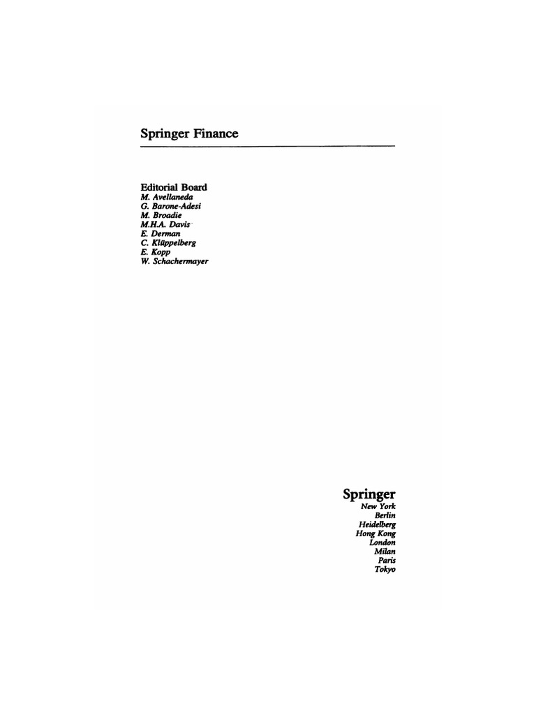 Shreve S.E. Stochastic Calculus For Finance I.. The Binomial Asset ...